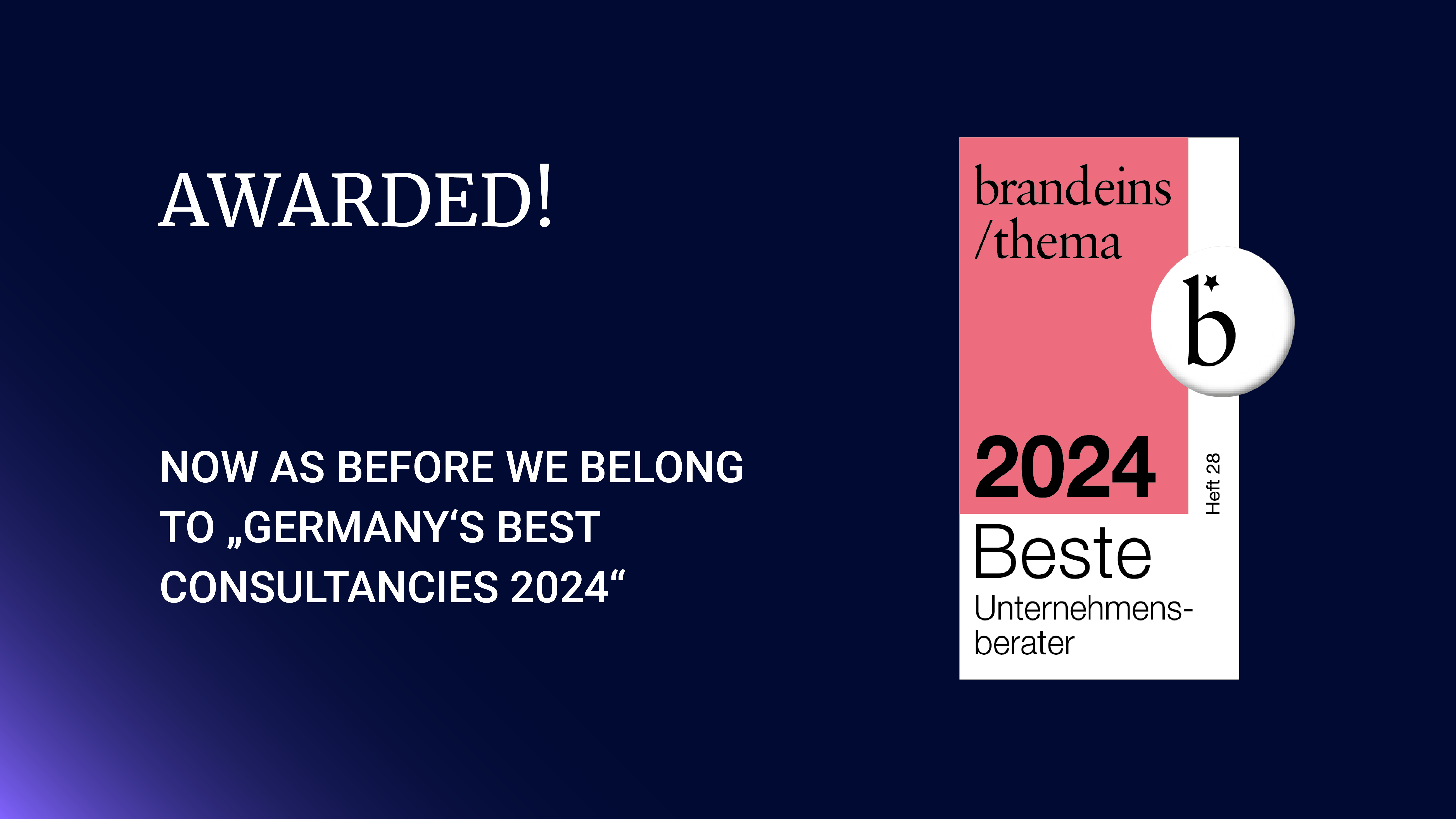 Awarded: KBC is one of "The Best Management Consultancies 2024" - KBC
